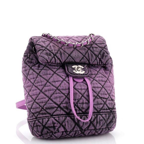 CHANEL | Bags | Chanel Denimpression Flap Backpack Quilted Distressed ...